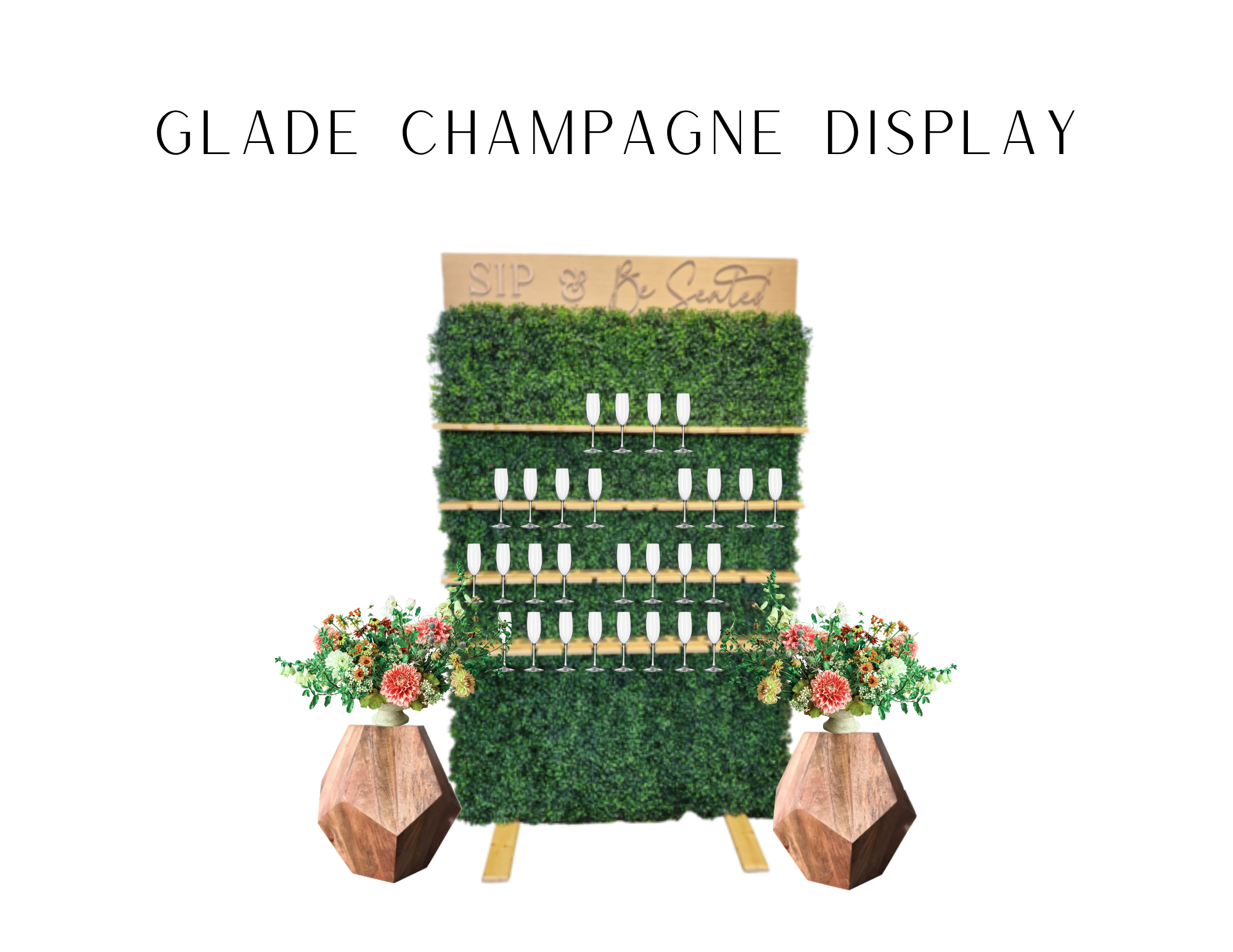 Glade Champagne Display Package - Violet Vintage Rentals