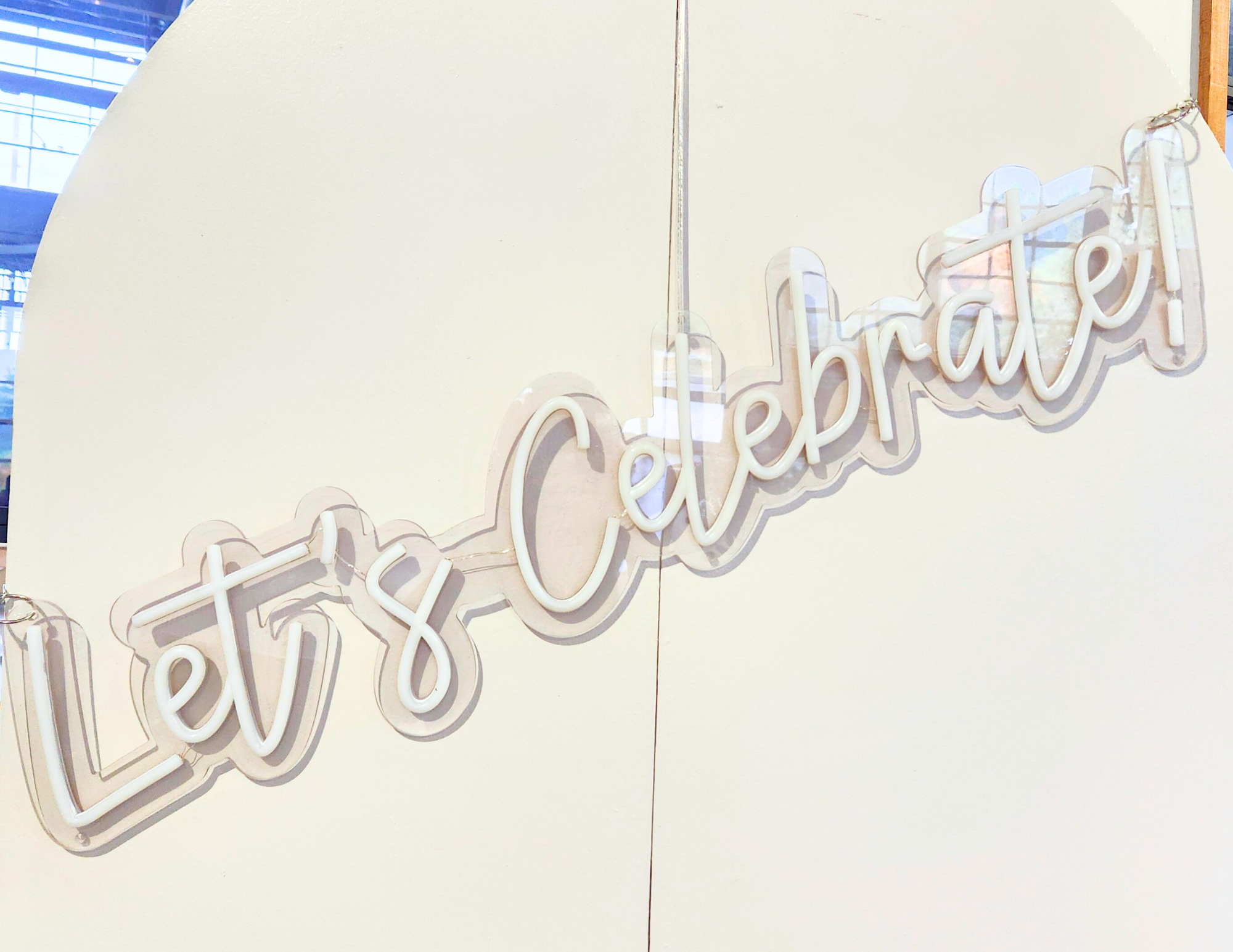 Let's Celebrate Neon Sign - Violet Vintage Rentals