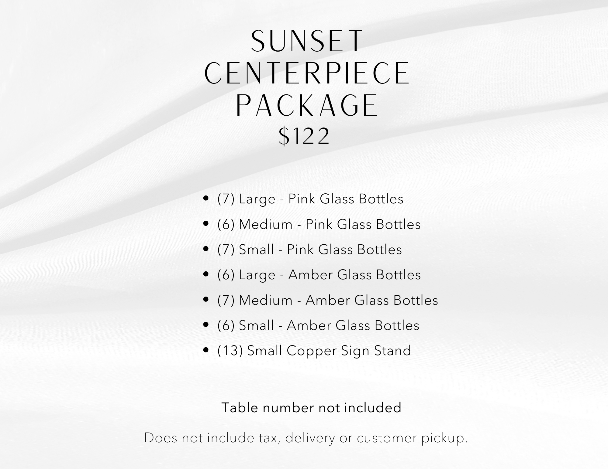 Sunset Centerpiece Package - Violet Vintage Rentals
